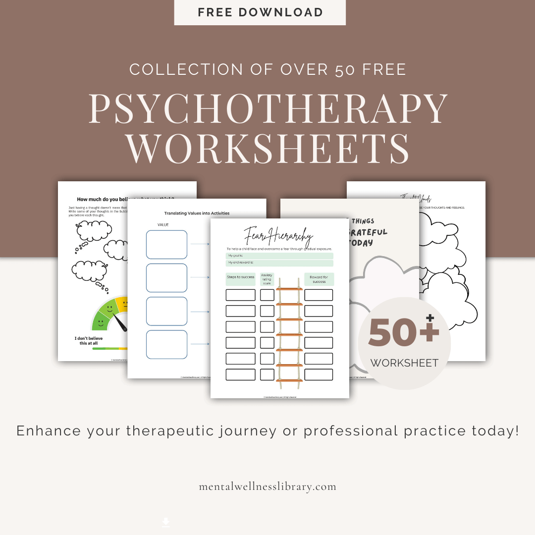 FREE Psychotherapy Worksheets – mentalwellnesslibrary