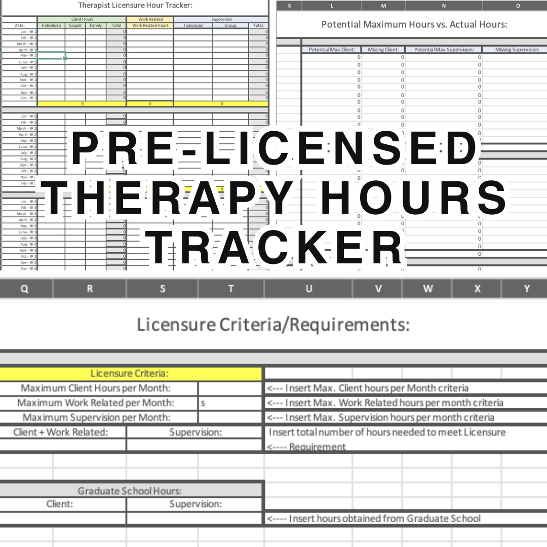 Pre-Licensed Therapy Hours Tracker – mentalwellnesslibrary